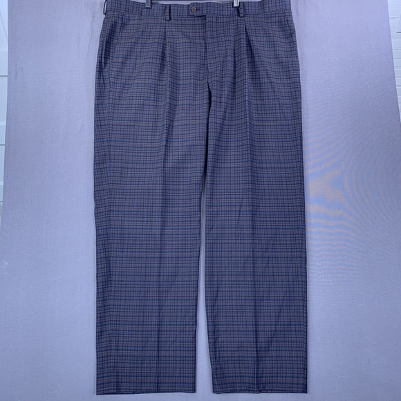 Steven Land | Pants | Steven Land Dress Pants Mens 48x33 Blue Brown ...